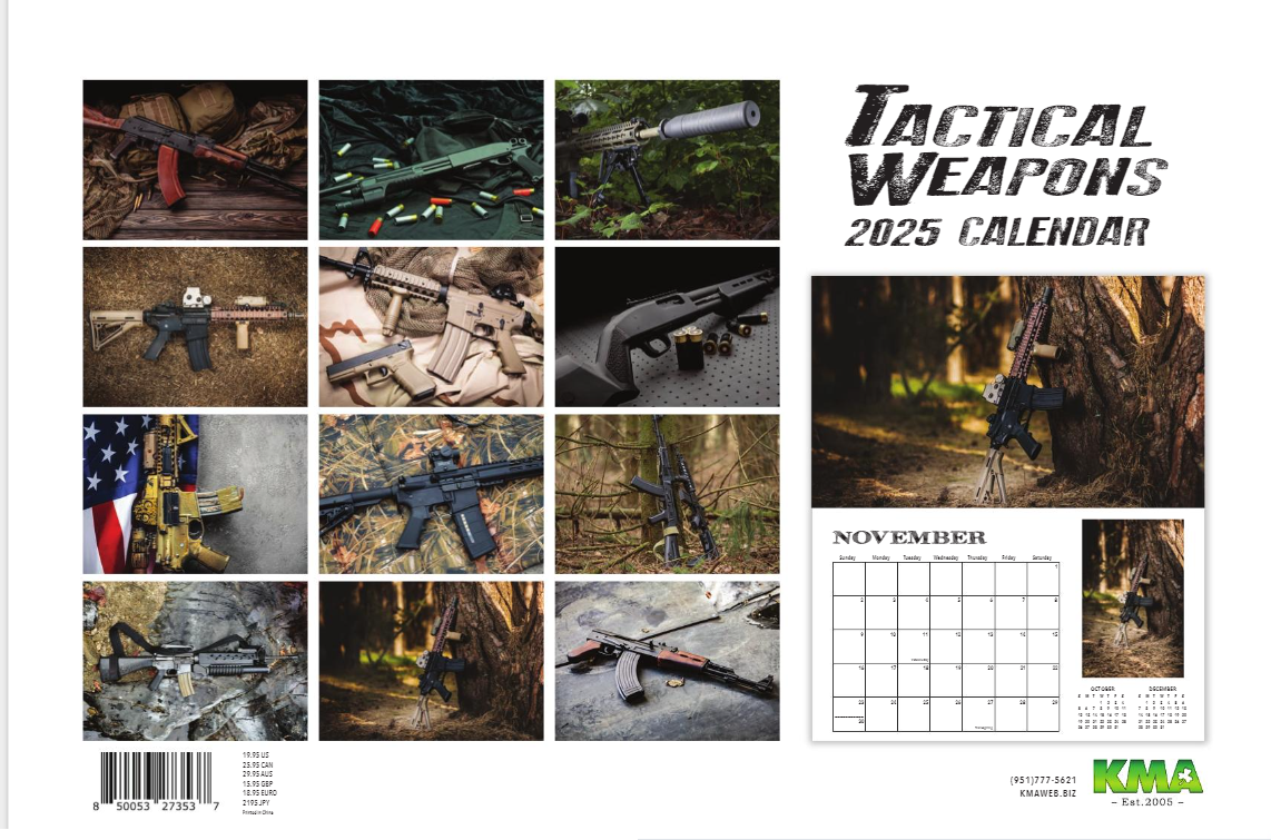 **2025 TACTICAL WEAPONS DELUXE WALL CALENDAR – MXBOOTY.com